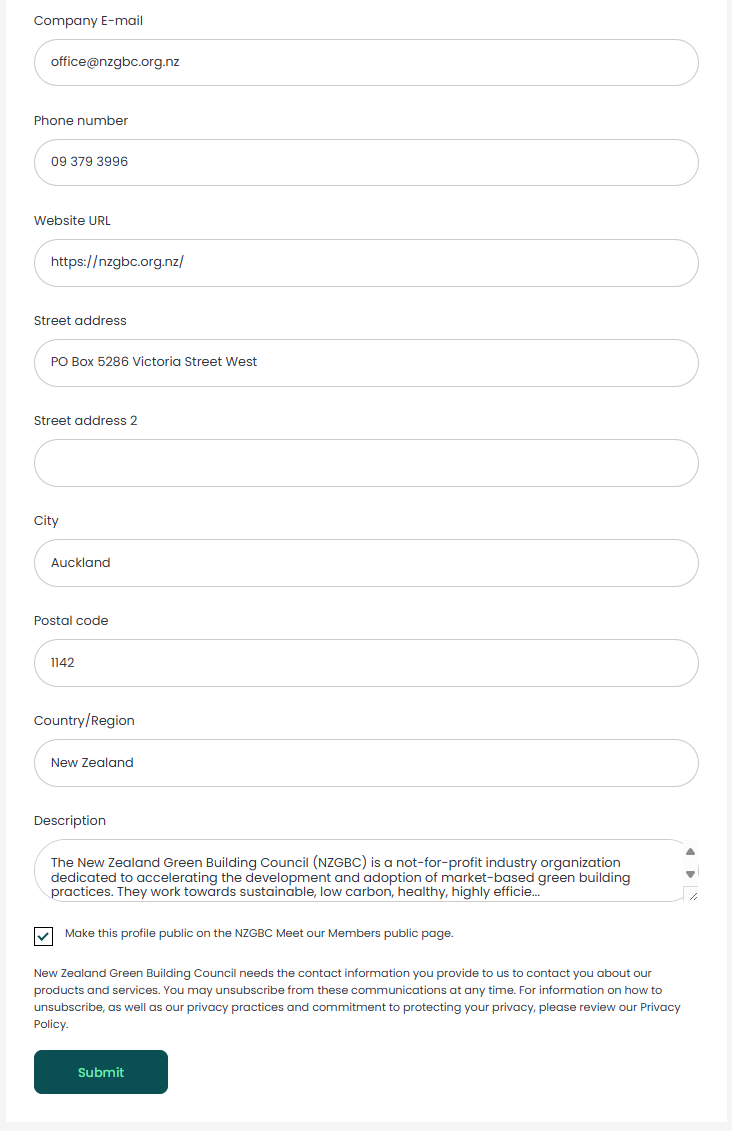 Managing Your NZGBC Member Profile